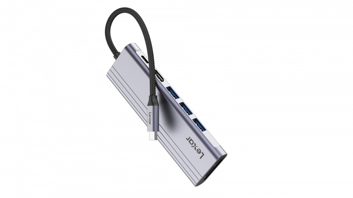 Lexar Hub 7-in-1 USB-C USB3.2 Gen1. Type-C, 3xUSB-A HDMI, SD, microSD ...