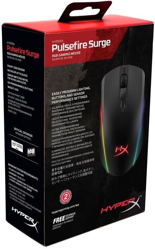 HyperX Mysz Pulse fire Surge czarna - dlaDruku.pl